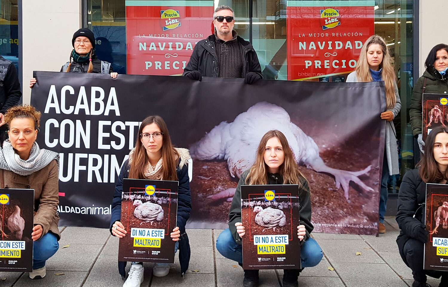 Doble protesta hacia Lidl en Madrid y Milán